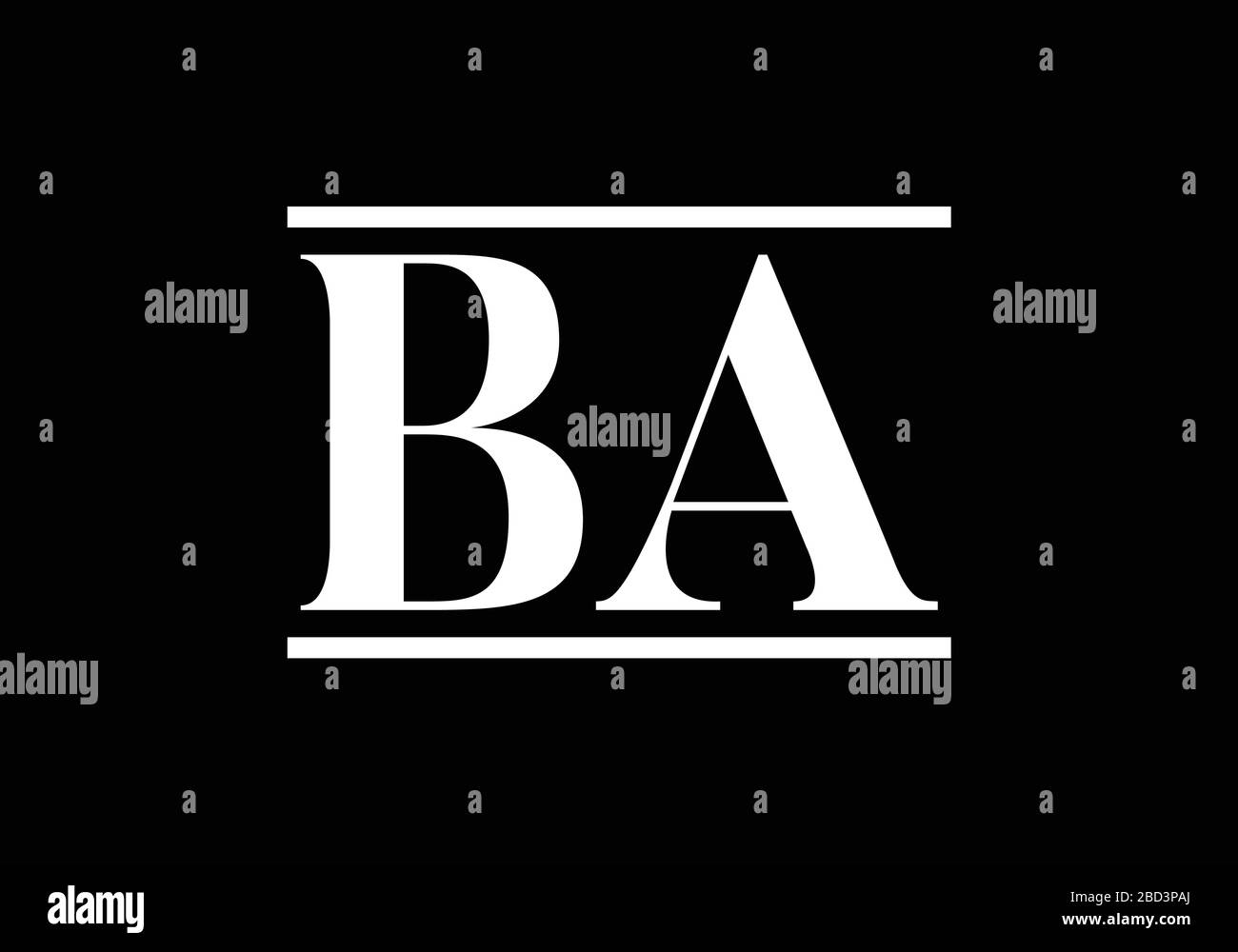 B A Initial Letter Logo design vector template, Graphic Alphabet Symbol ...