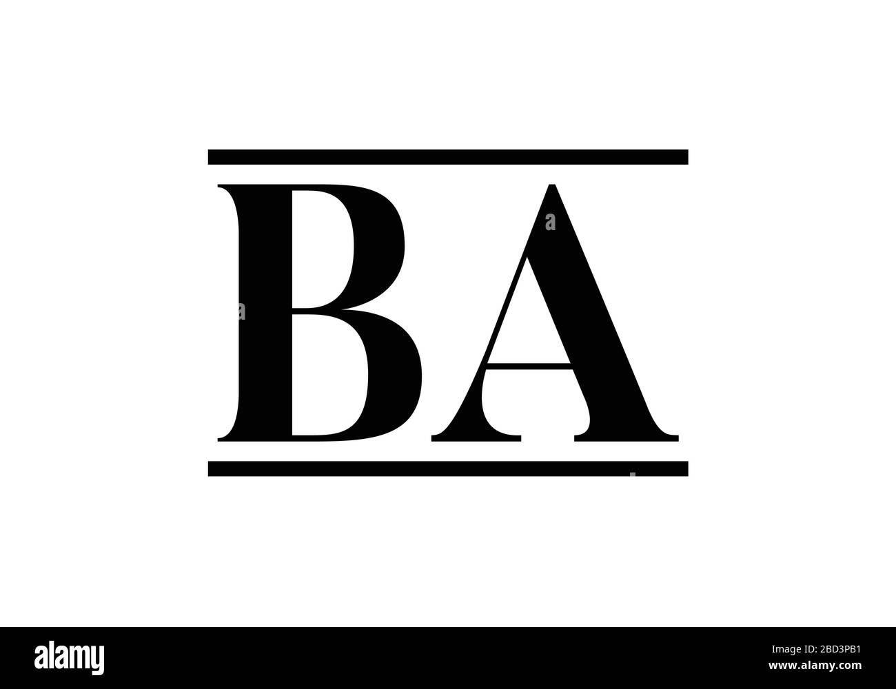 B A Initial Letter Logo design vector template, Graphic Alphabet Symbol ...