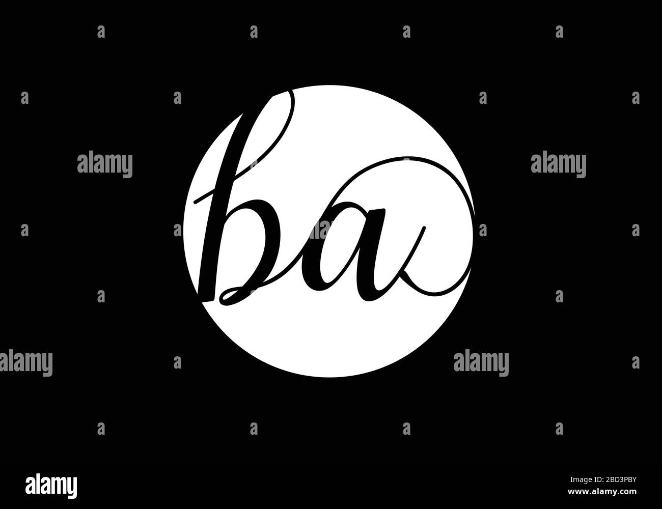 B A Initial Letter Logo design vector template, Graphic Alphabet Symbol ...