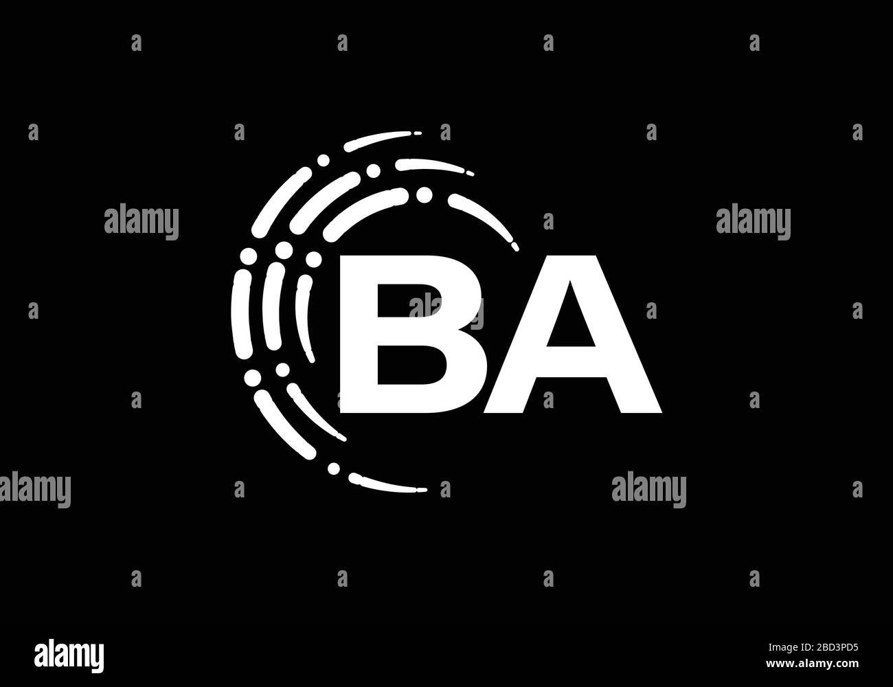 B A Initial Letter Logo design vector template, Graphic Alphabet Symbol ...