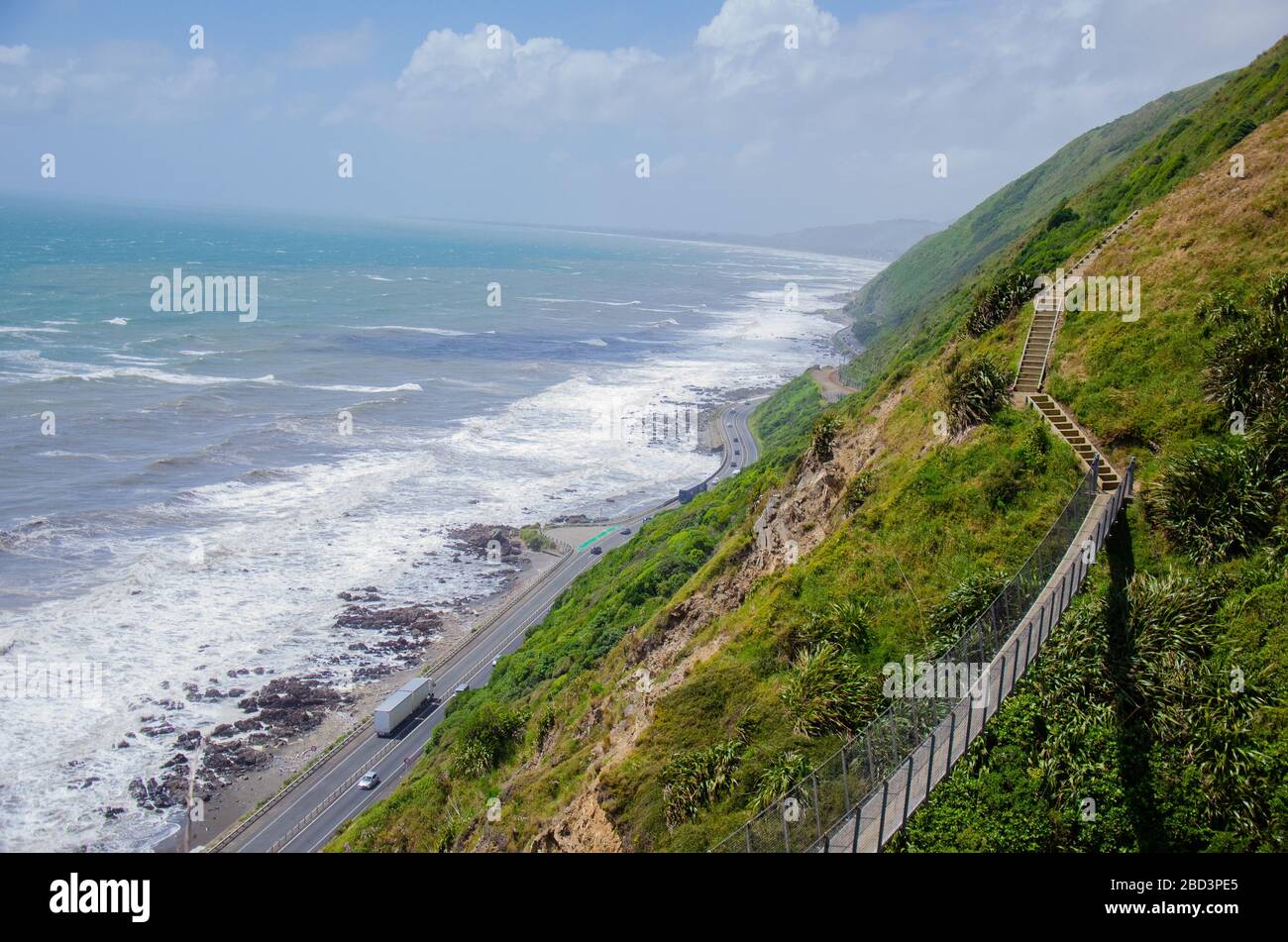 Walking on the Paekakariki Escarpment Track in Wellington, New Zealand ...