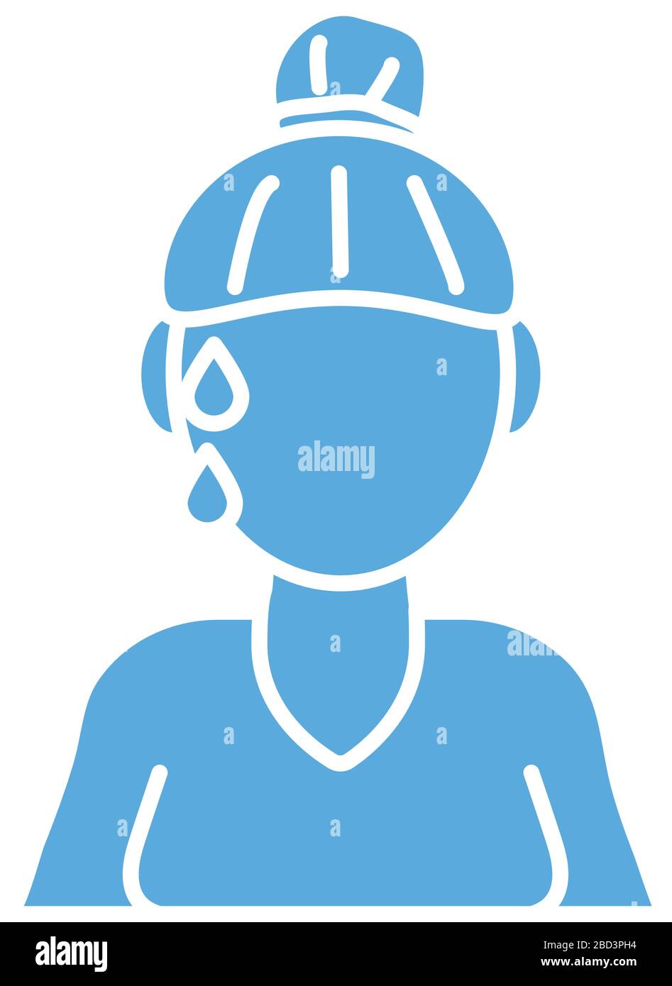 woman sick with fever line style icon Stock Vector Image & Art - Alamy