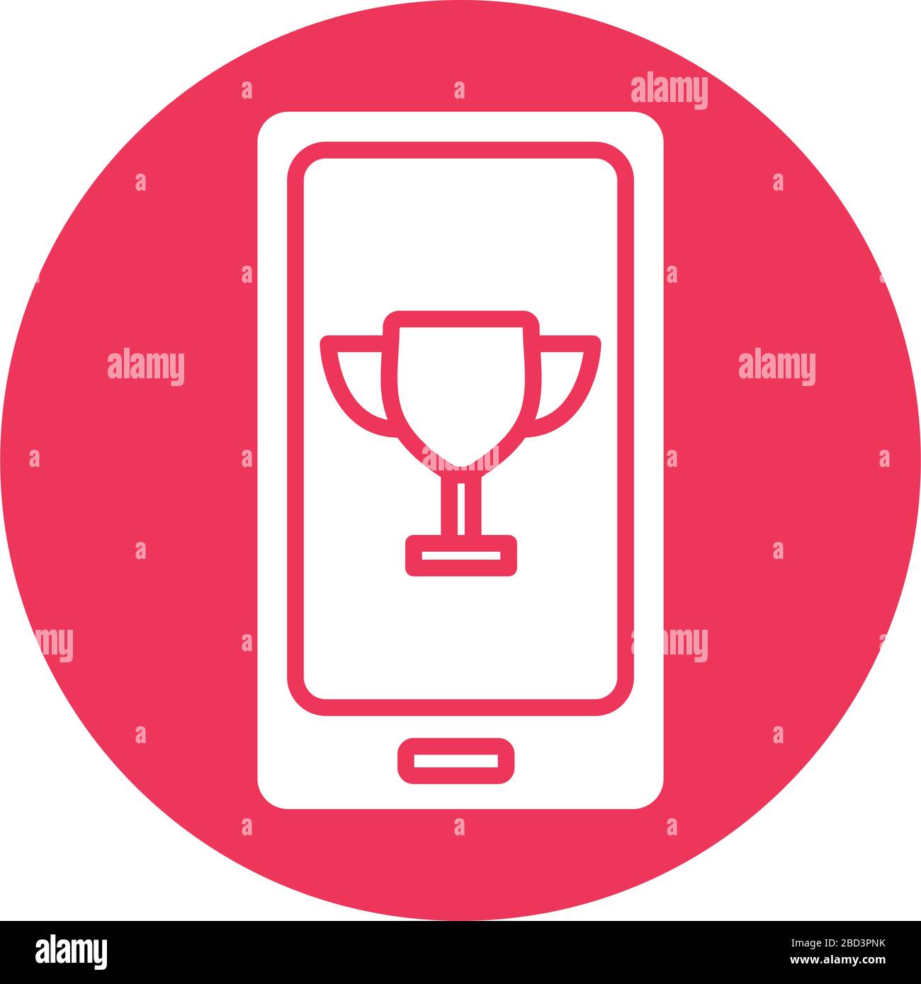 smartphone with trophy cup block style icon Stock Vector Image & Art ...
