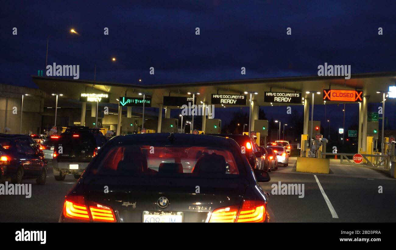 Us canada border passport hi-res stock photography and images - Alamy