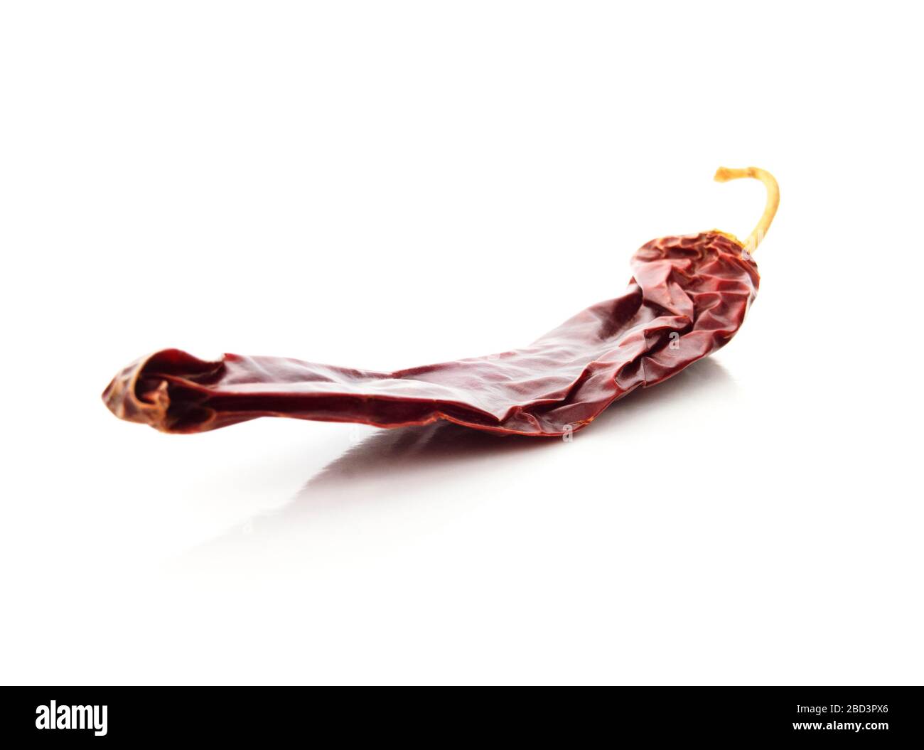 Isolated Chile De Arbol — Red Hot Chili Pepper Stock Photo - Alamy
