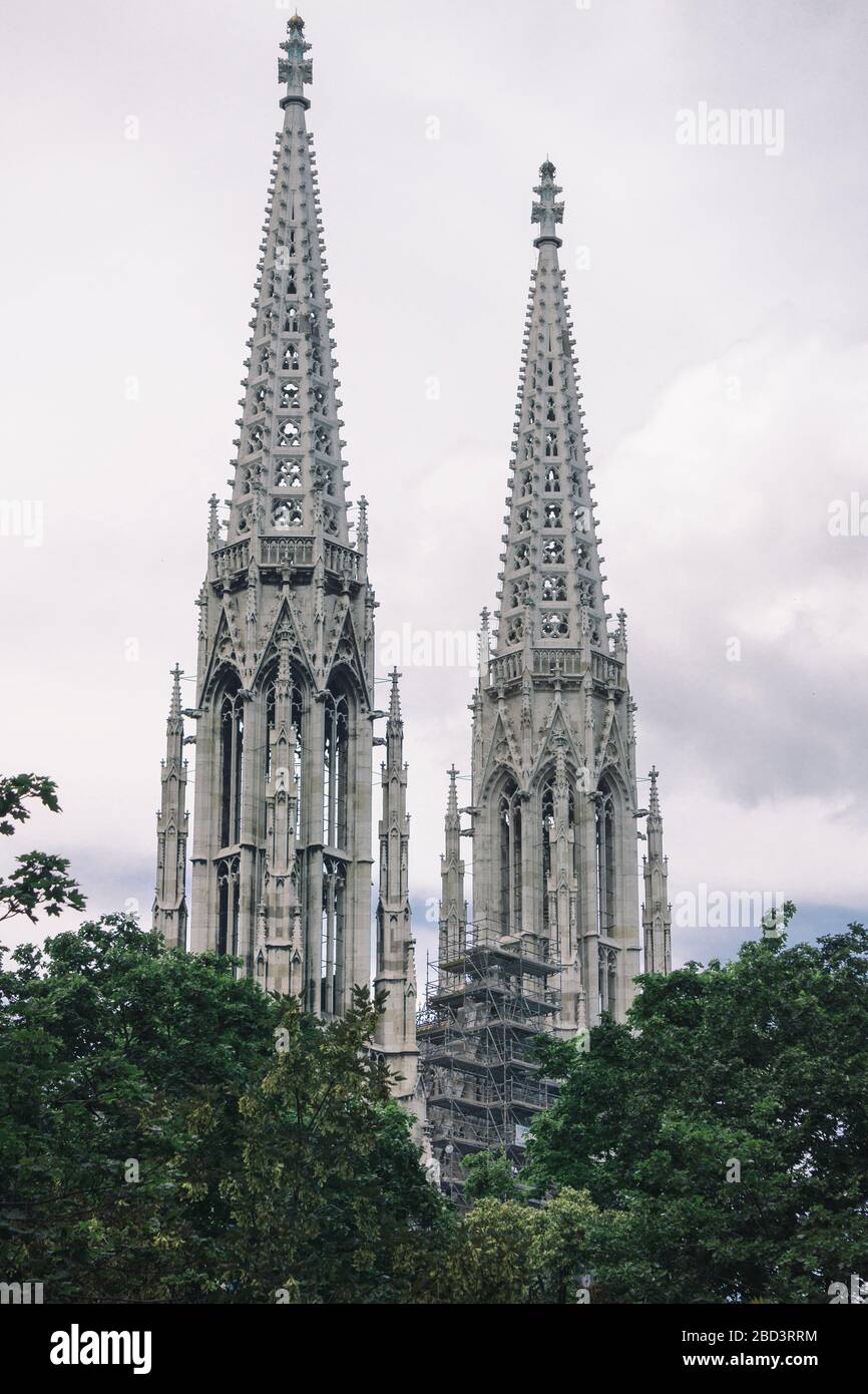 The historic centre of Vienna is rich in beautiful architecture Stock ...