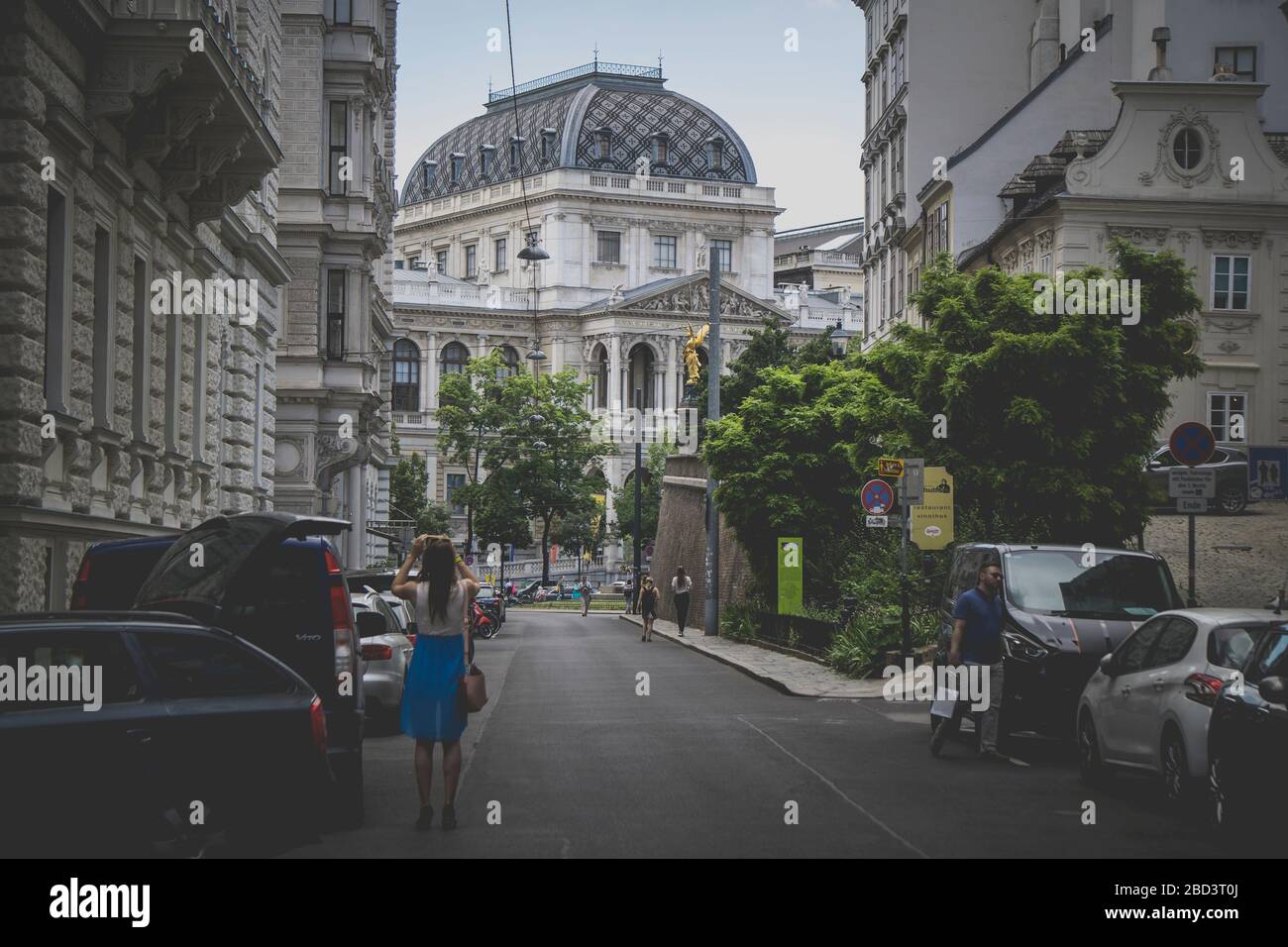 The historic centre of Vienna is rich in beautiful architecture Stock ...