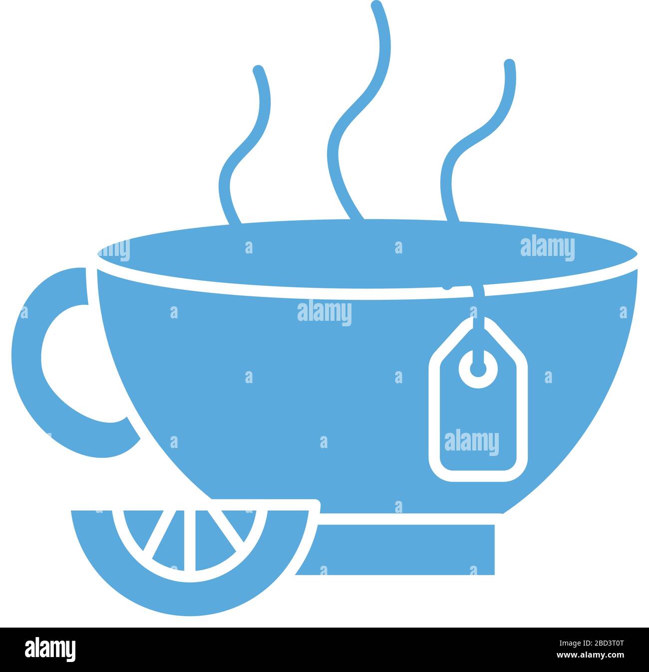 Cup tea piece tasty Stock Vector Images - Alamy