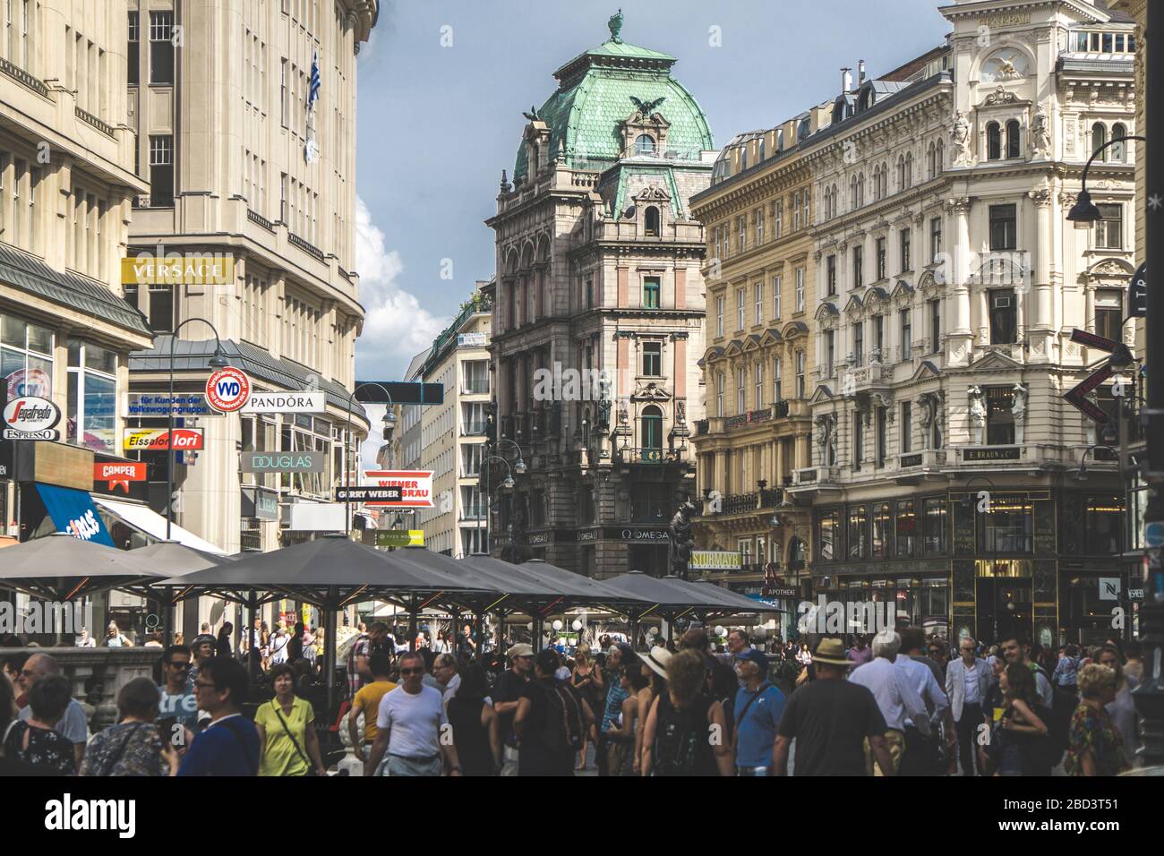 The historic centre of Vienna is rich in beautiful architecture Stock ...