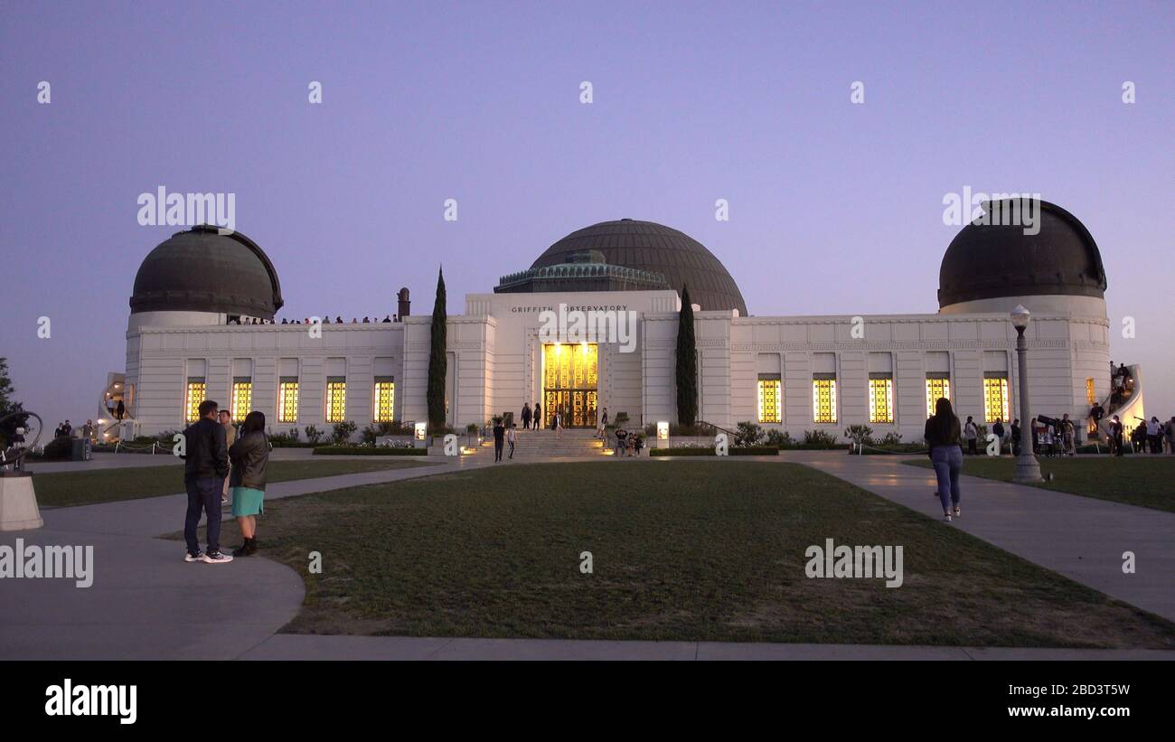 Famous Griffith Oberservatory in Los Angeles - amazing evening view ...