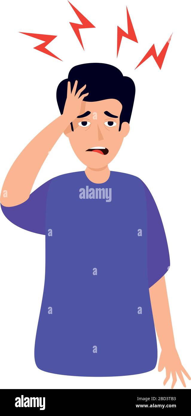 man with stress attack icon Stock Vector Image & Art - Alamy