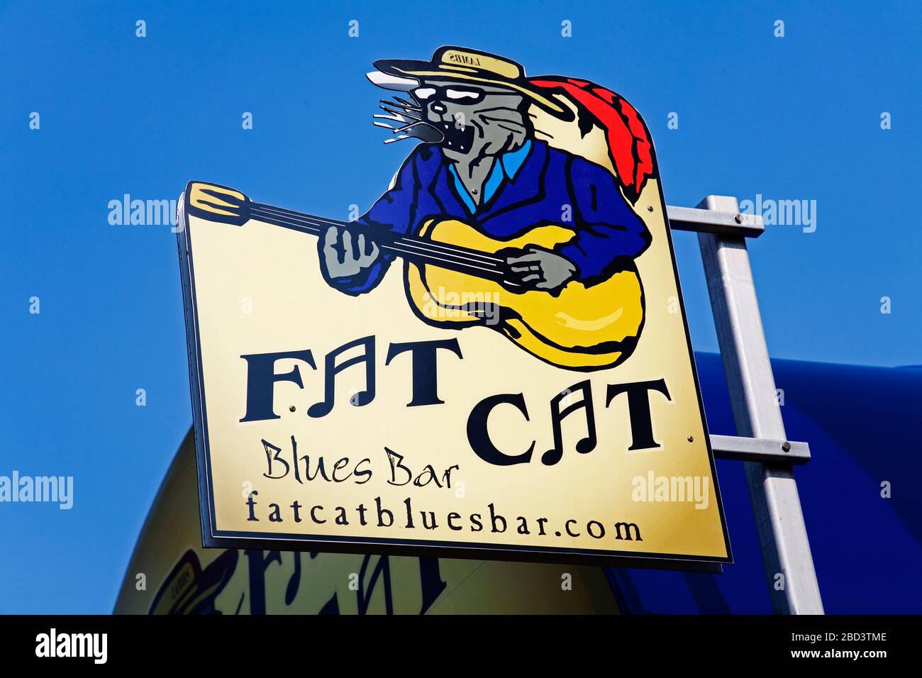 Sign for Fat Cat Blues Bar, George Street, St. John's City ...