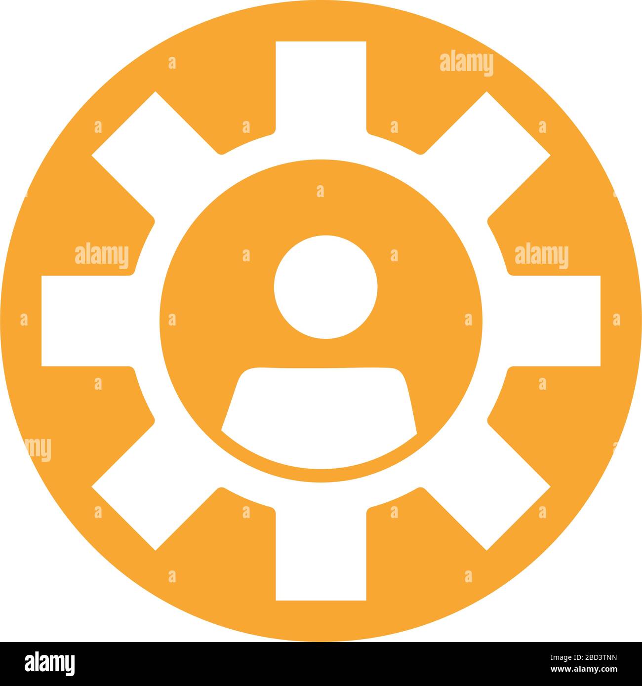 gear with user block style icon Stock Vector Image & Art - Alamy