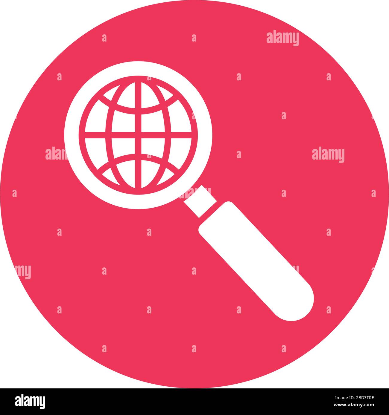 sphere browser in magnifying glass line style Stock Vector Image & Art ...
