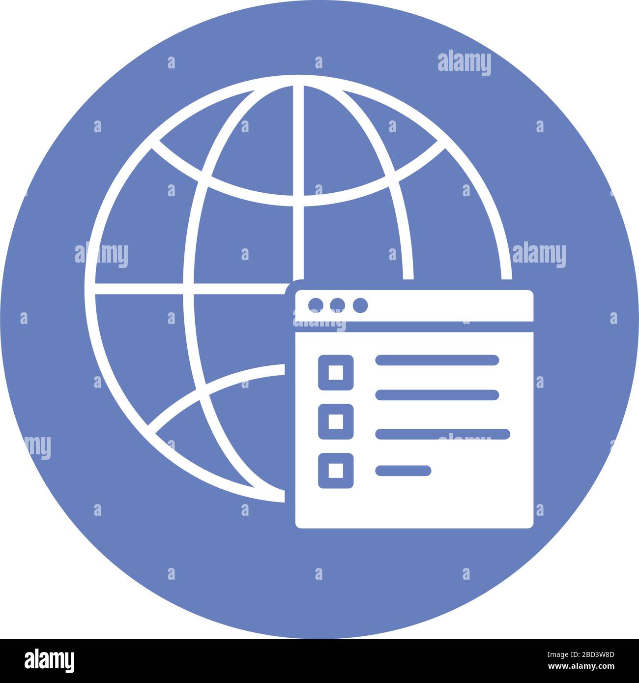 sphere browser with web template block style icon Stock Vector Image & Art - Alamy