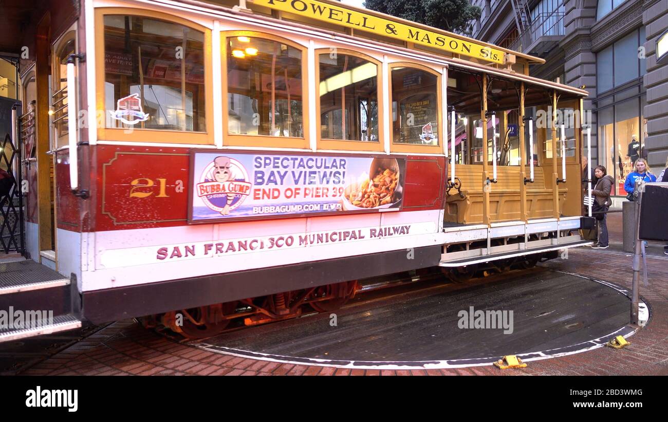 Cable Car Turnaround at Market Street San Francisco - SAN FRANCISCO ...