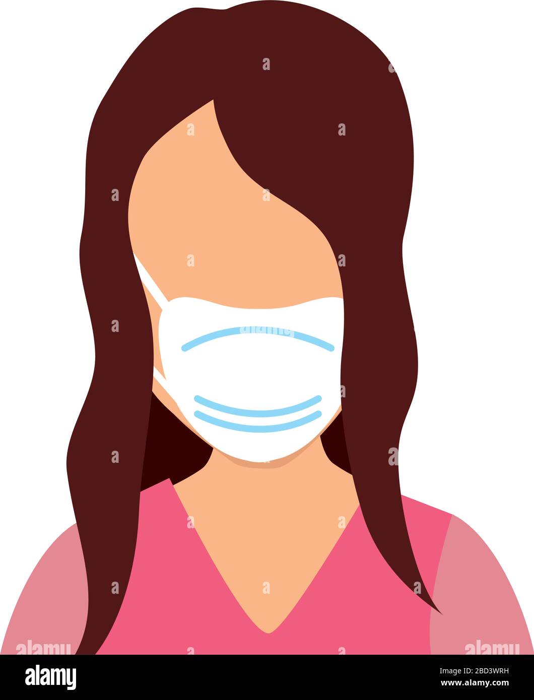 young woman with face mask isolated icon Stock Vector Image & Art - Alamy