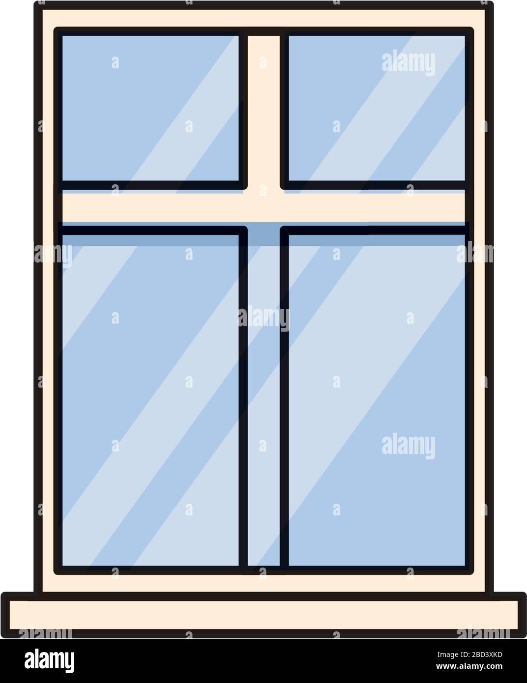 Closed window on facade Stock Vector Images - Alamy