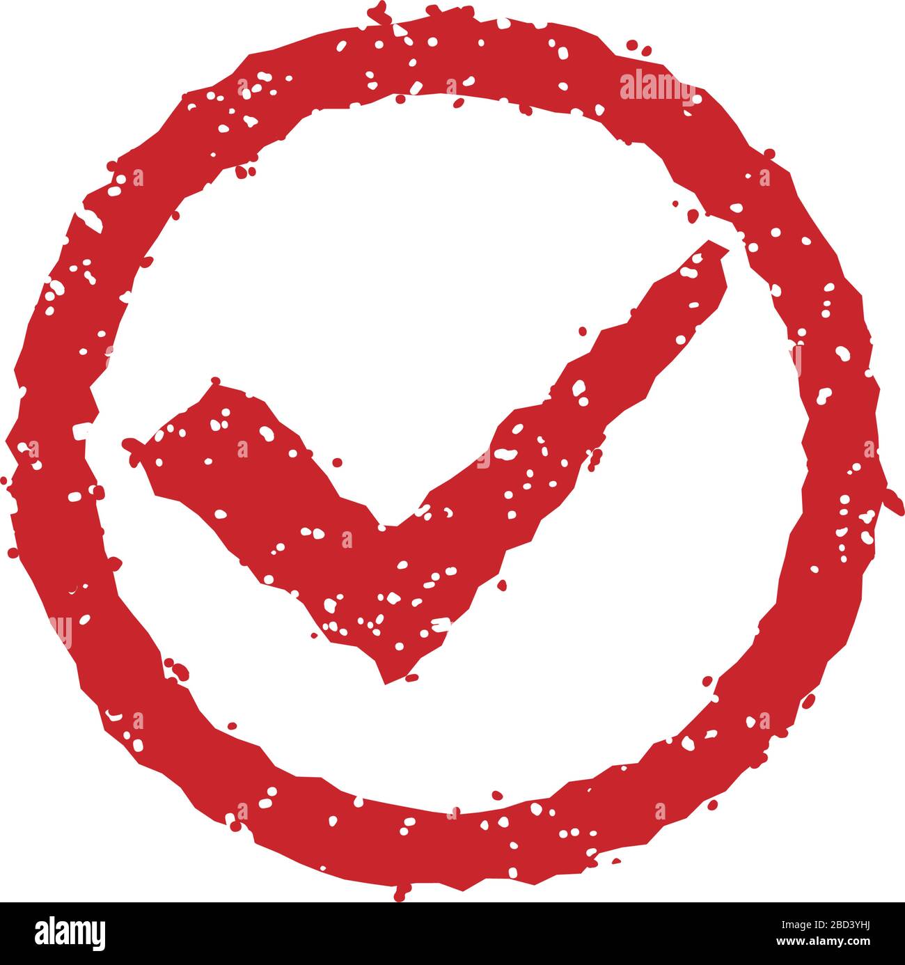 rubber stamp icon (check mark Stock Vector Image & Art - Alamy