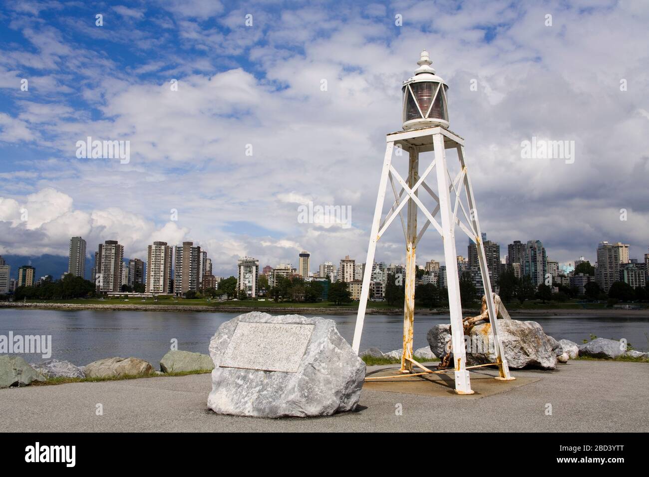 Elsje Point Lighthouse in Vanier Park, Vancouver, British Columbia ...