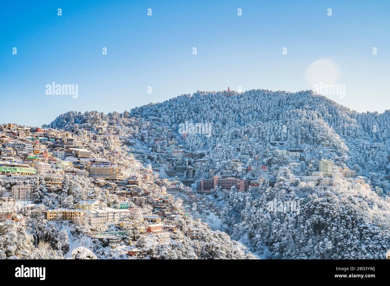 After Snowfall a Very Beautiful City in Shimla Stock Photo - Alamy