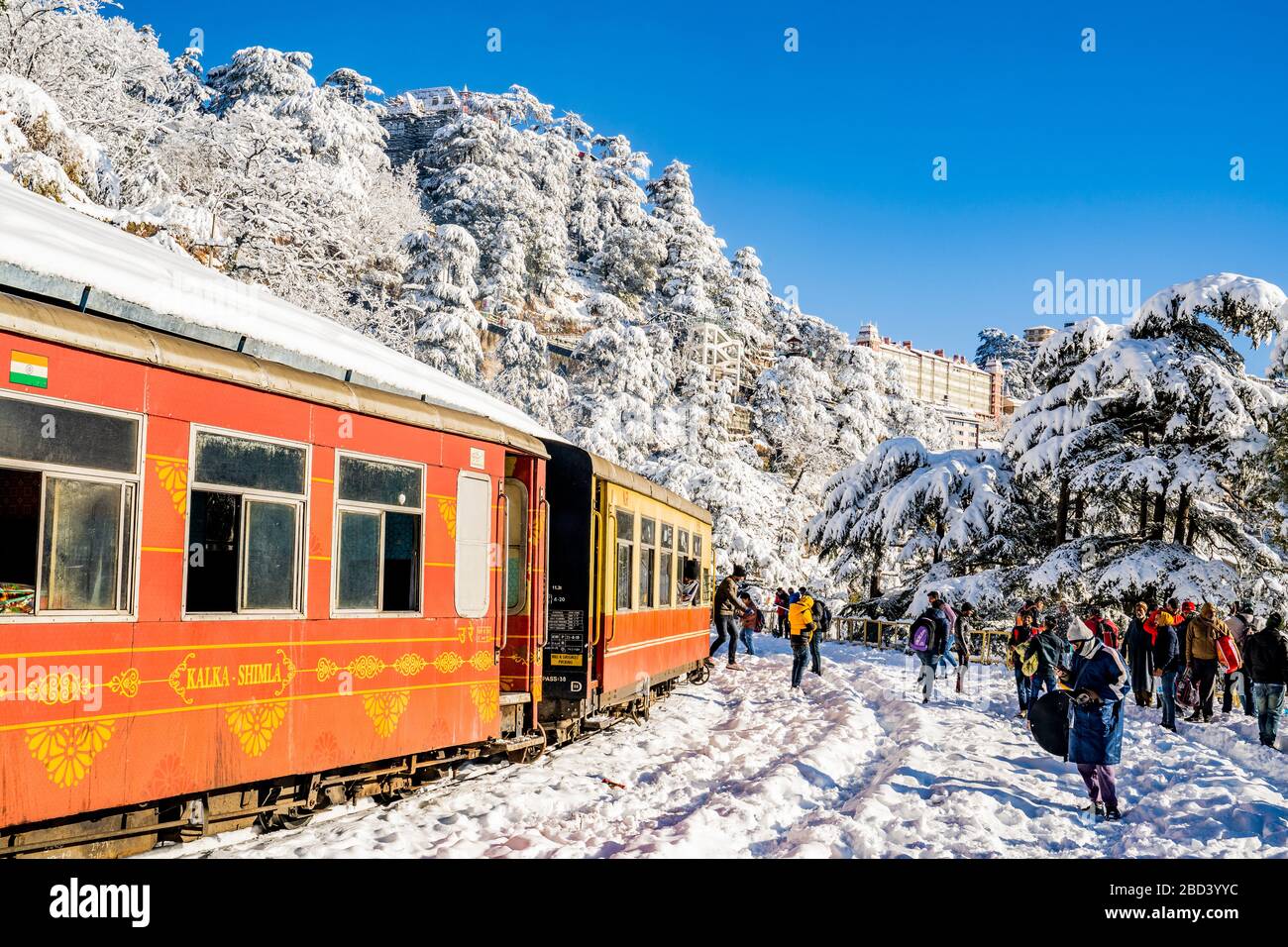 Beautiful Indian Railway after Snowfall Stock Photo - Alamy