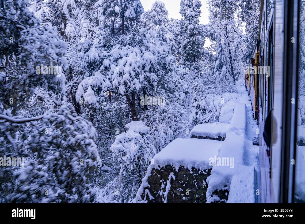 Beautiful Indian Railway after Snowfall Stock Photo - Alamy