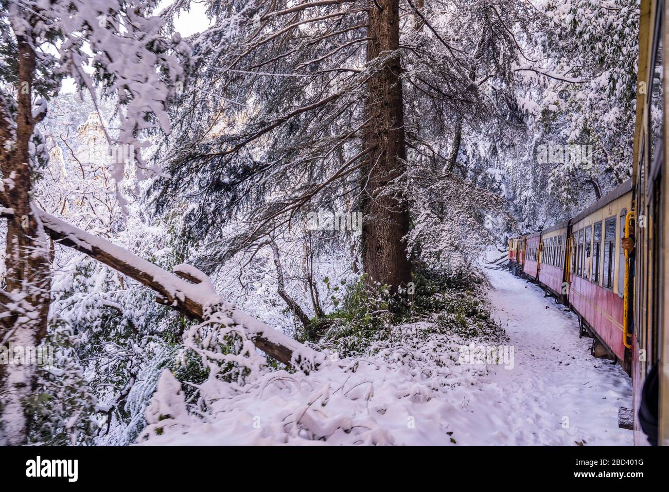 Beautiful Indian Railway after Snowfall Stock Photo - Alamy