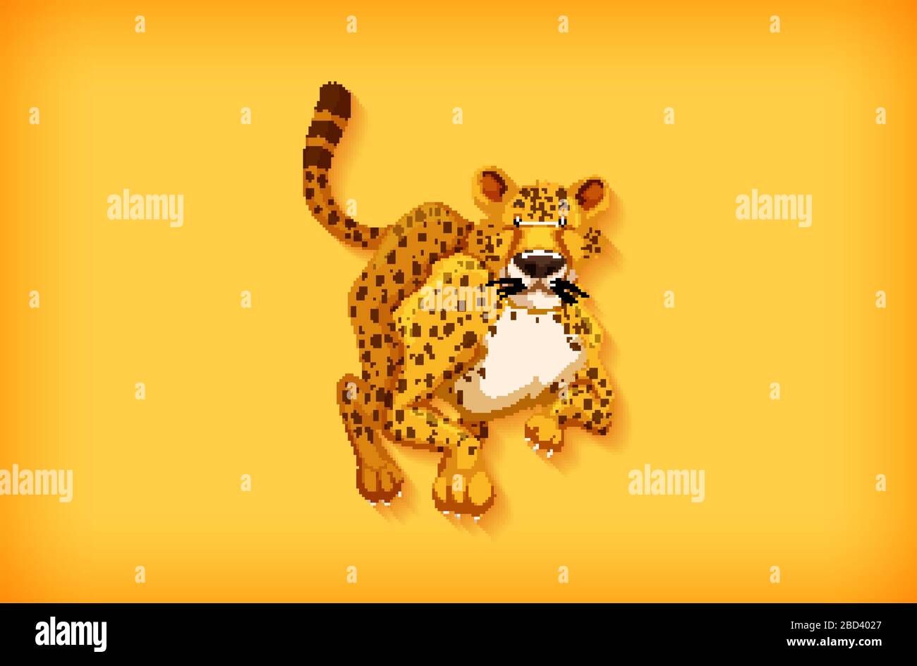 Background template design with plain color and cheetah illustration ...