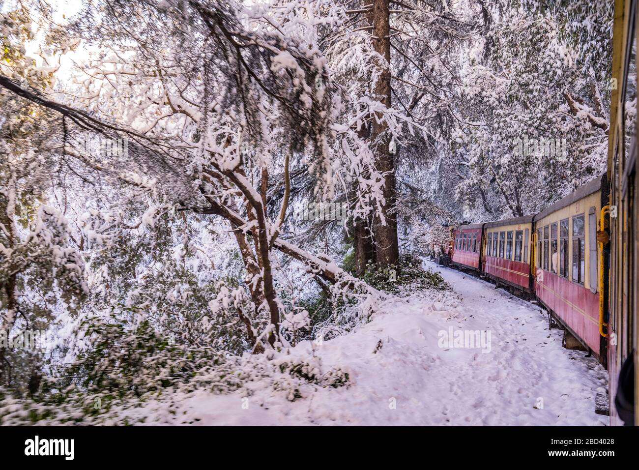 Beautiful Indian Railway after Snowfall Stock Photo - Alamy
