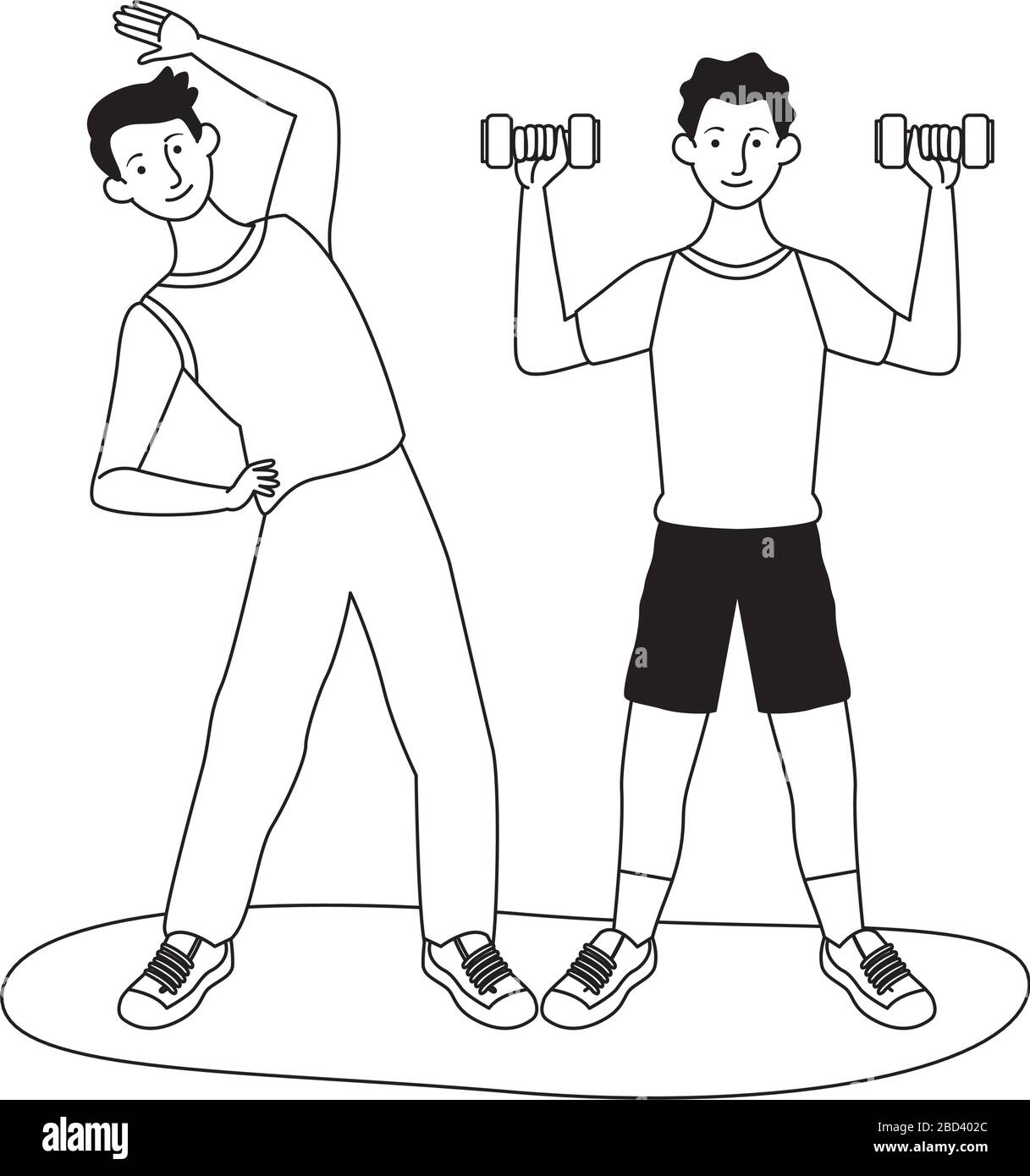 Male figures working Stock Vector Images - Alamy