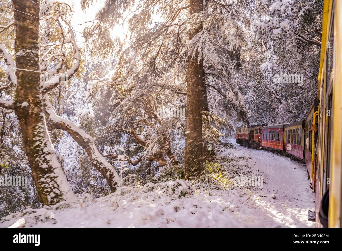 Beautiful Indian Railway after Snowfall Stock Photo - Alamy