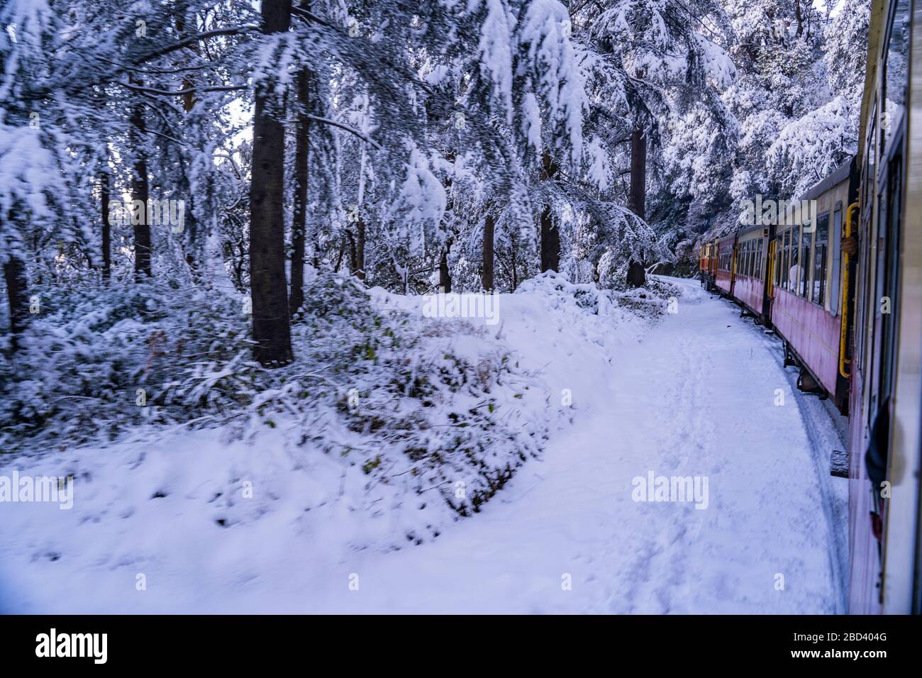 Beautiful Indian Railway after Snowfall Stock Photo - Alamy