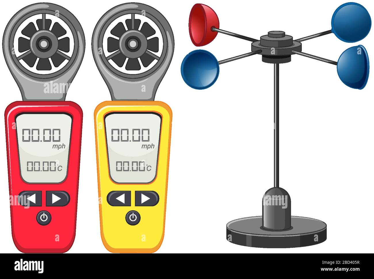 Mearsurement devices on white background illustration Stock Vector ...