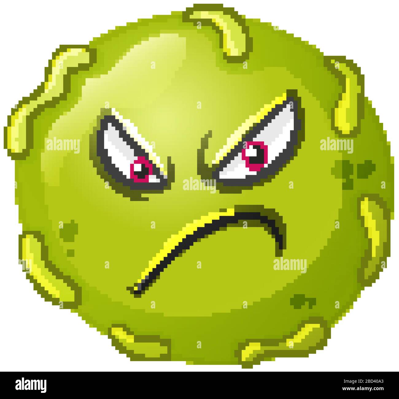 Close up virus cell on white background illustration Stock Vector Image ...