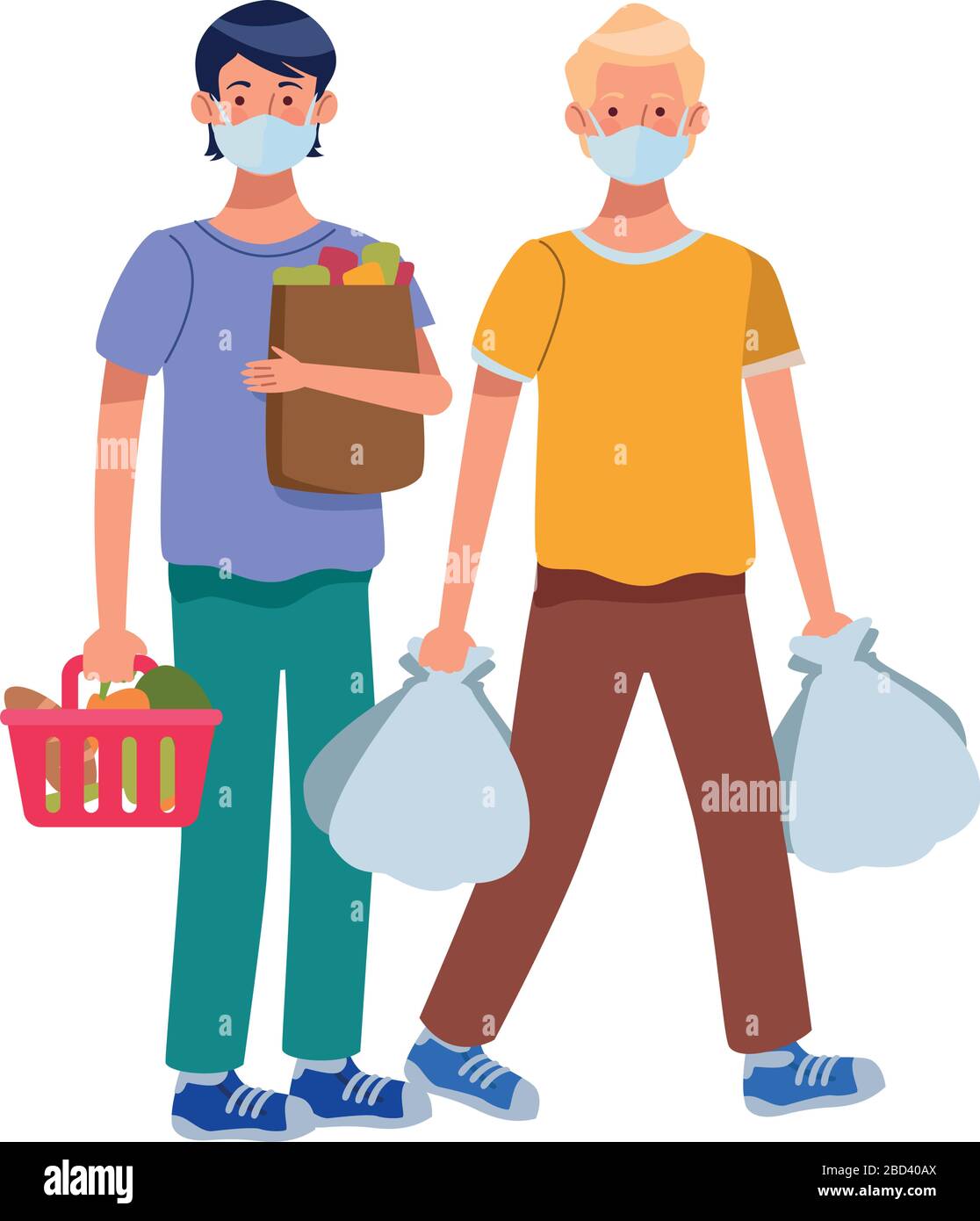 Face masks in plastic Stock Vector Images - Alamy