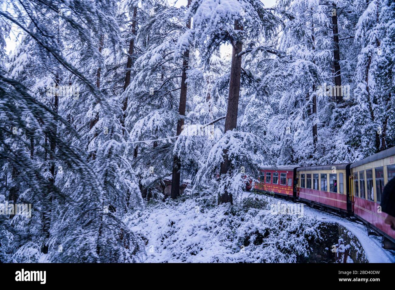 Beautiful Indian Railway after Snowfall Stock Photo - Alamy
