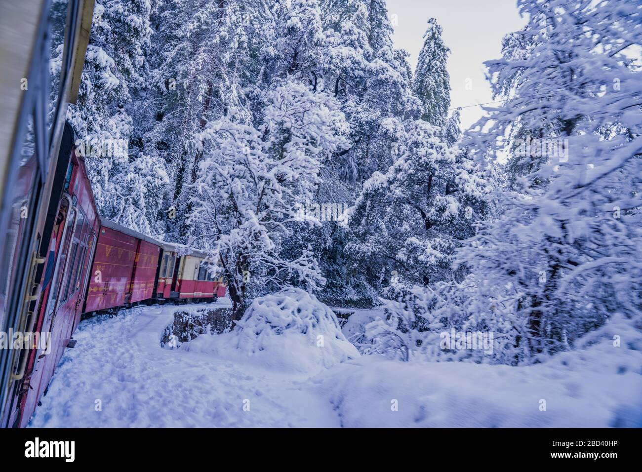 Beautiful Indian Railway after Snowfall Stock Photo - Alamy