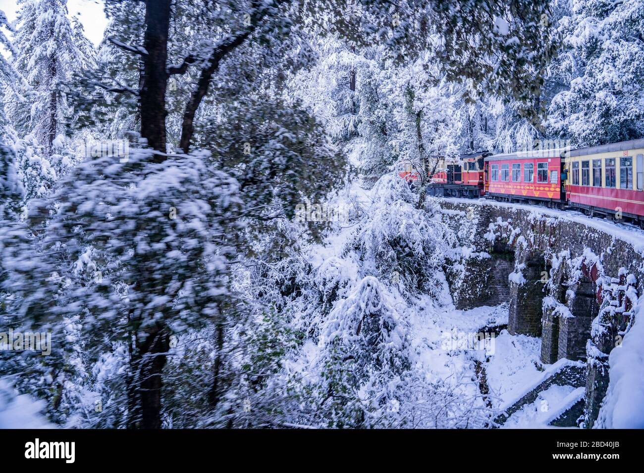 Beautiful Indian Railway after Snowfall Stock Photo - Alamy