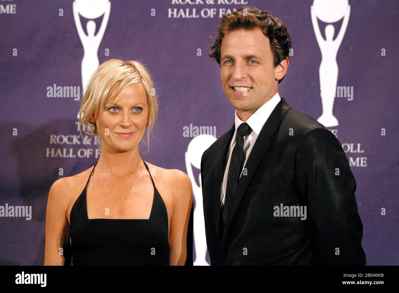 Amy Poehler And Seth Meyers In The Press Room At The Rock And Roll Hall Of Fame Induction Ceremony
