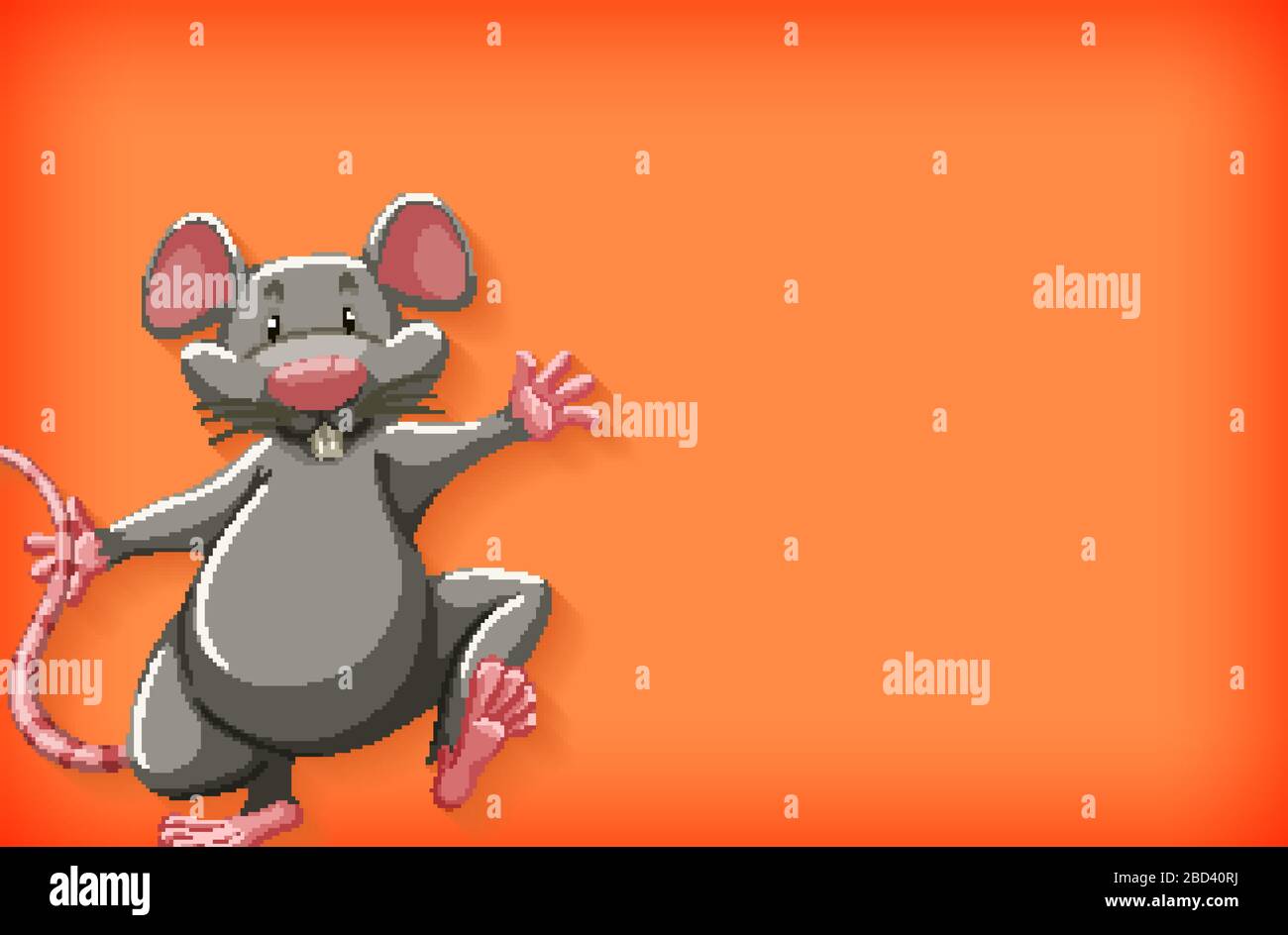 Background template with plain color and gray mouse illustration Stock ...
