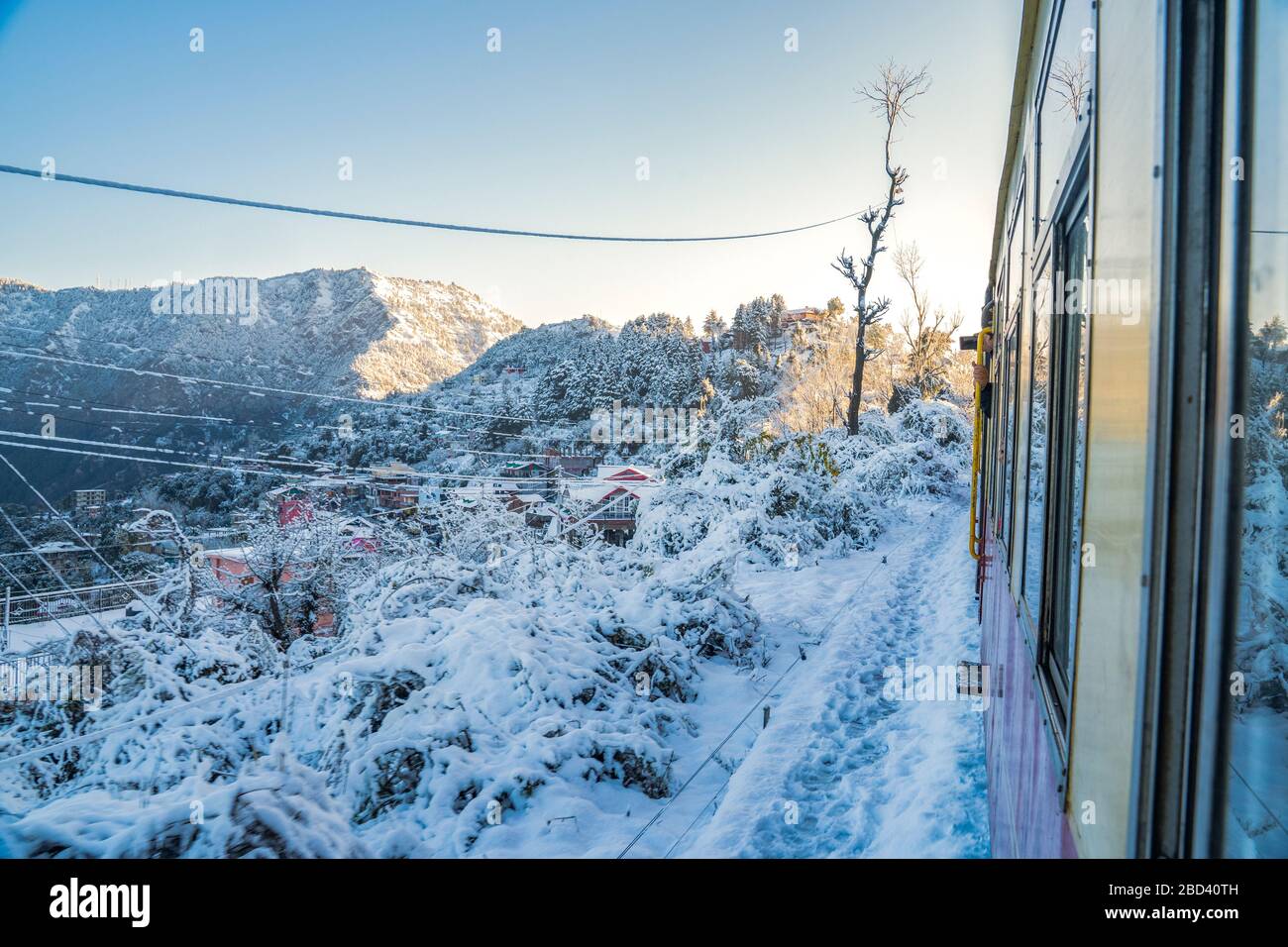 Beautiful Indian Railway after Snowfall Stock Photo - Alamy