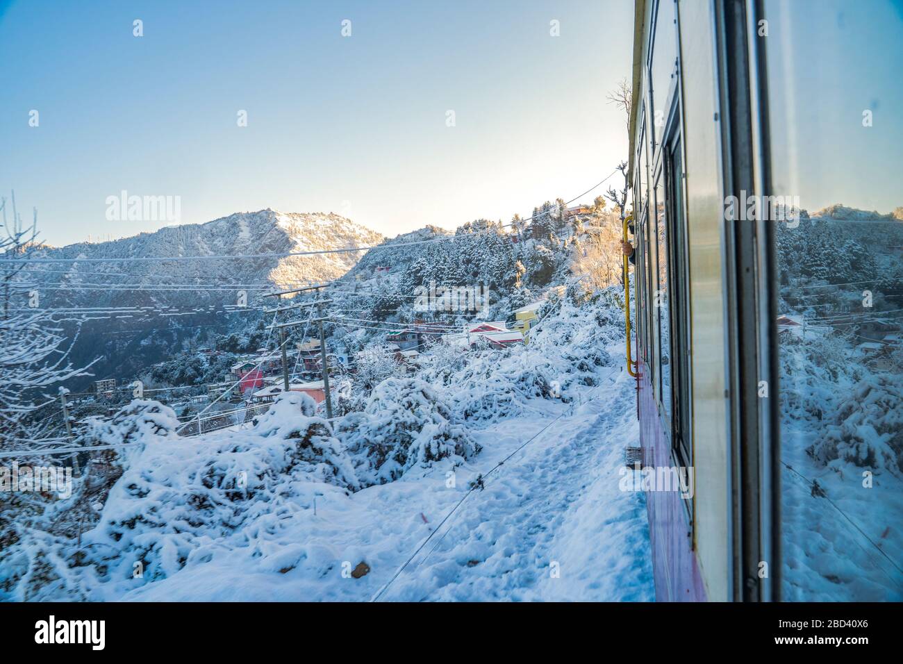 Beautiful Indian Railway after Snowfall Stock Photo - Alamy