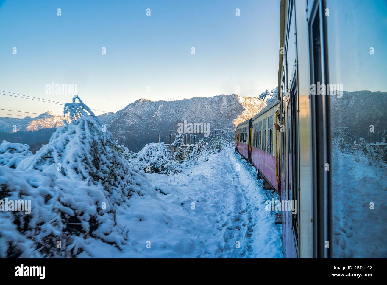 Beautiful Indian Railway after Snowfall Stock Photo - Alamy