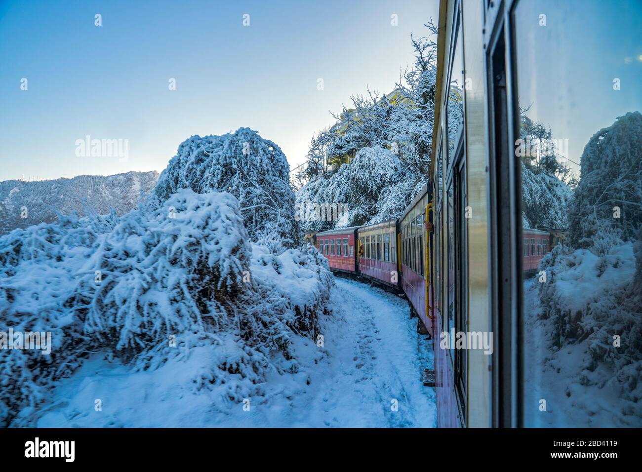 Beautiful Indian Railway after Snowfall Stock Photo - Alamy