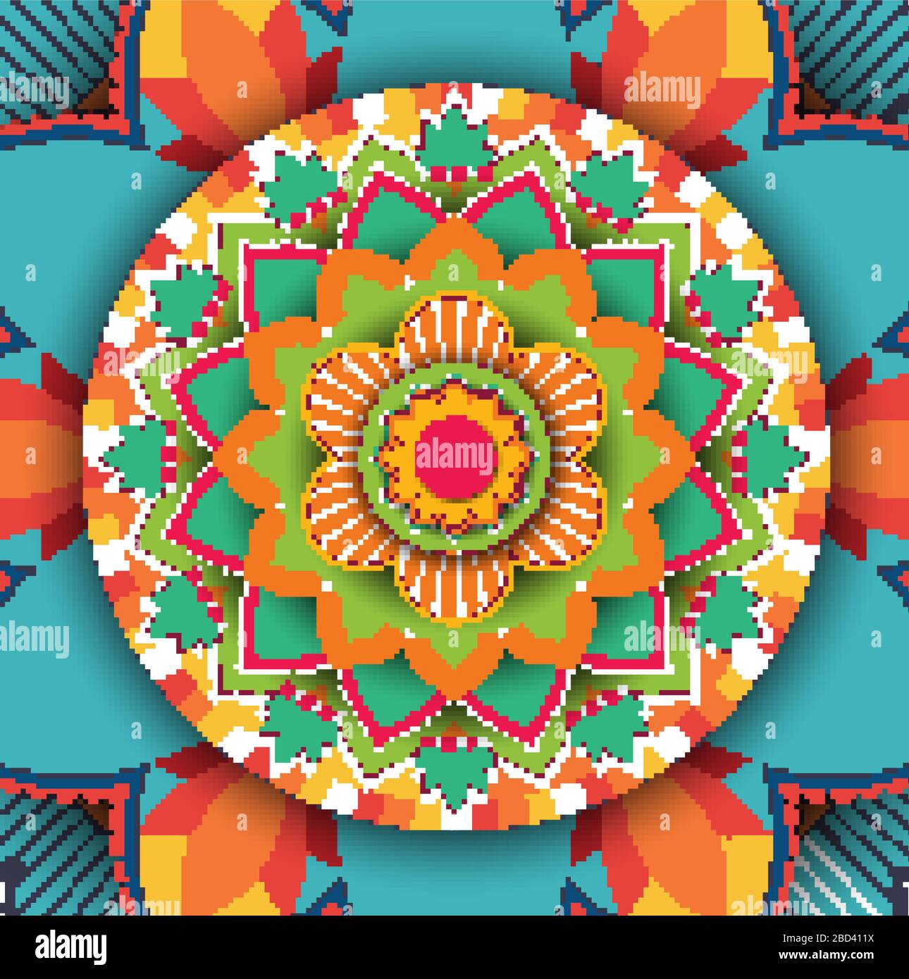 Background template design with mandala patterns illustration Stock ...
