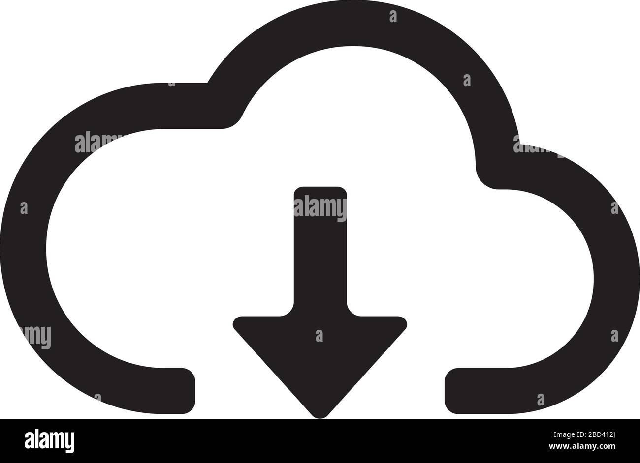 Cloud download icon internet Cut Out Stock Images & Pictures - Alamy