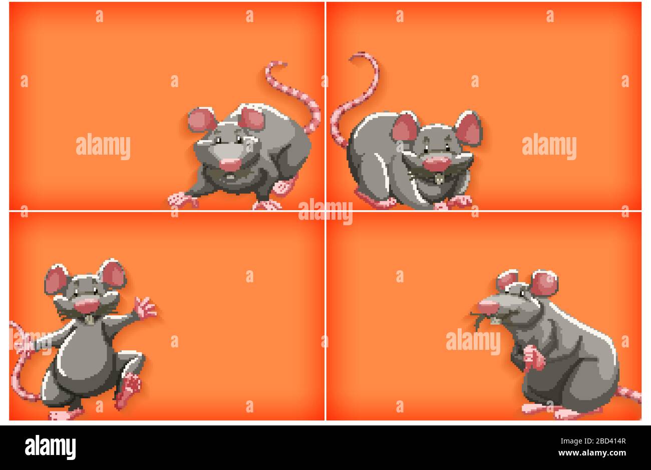 Background template with plain color and gray mouse illustration Stock ...
