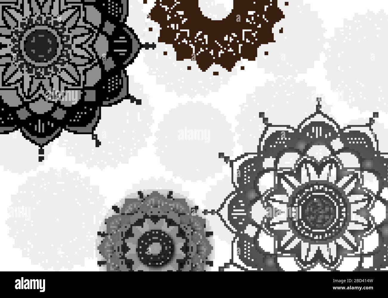 Background template design with mandala patterns illustration Stock ...