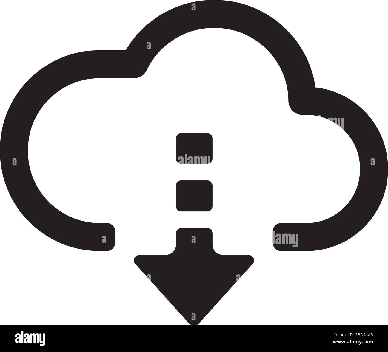 Data streaming icon vector Black and White Stock Photos & Images - Alamy